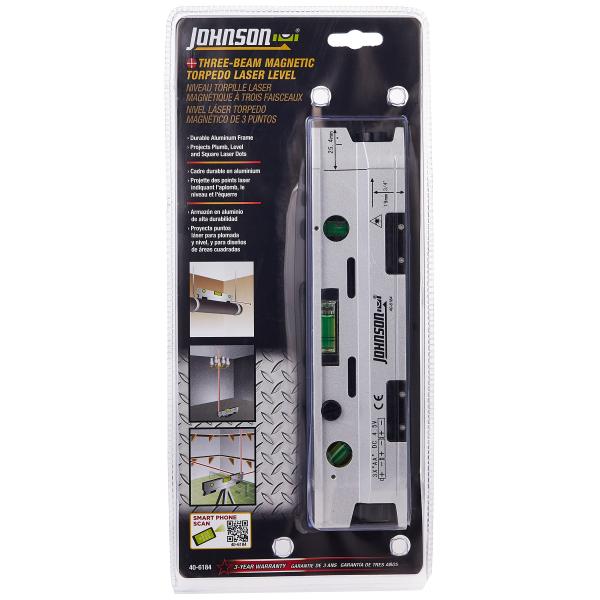 ・ACCURATE LEVELING: This Johnson Torpedo Level is designed for easy use even in tight spaces. The laser offers a high ac...