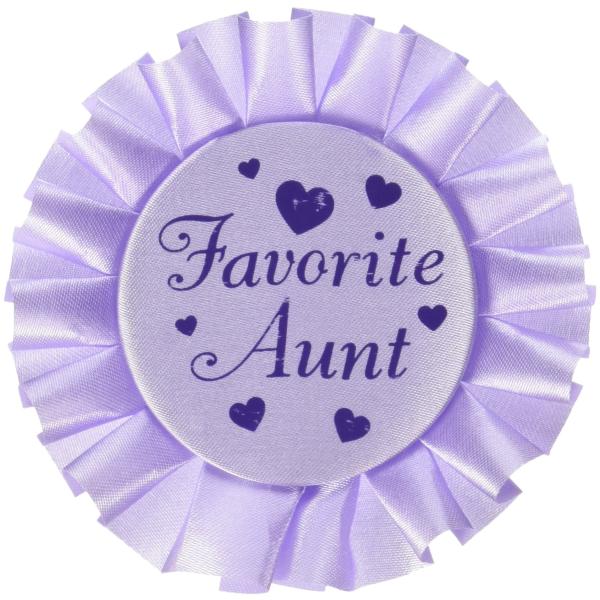 ・Beautiful Color: Lavender Satin・"Favorite Aunt" design with hearts for that special Aunt・Family Pride: Baby Shower part...