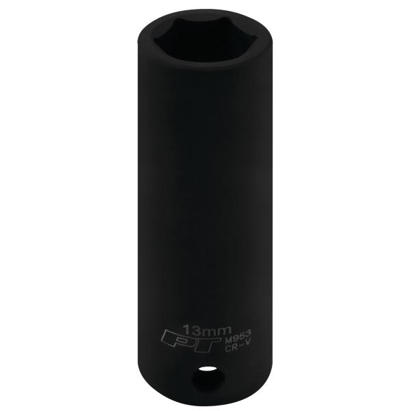 ・STRONG AND DURABLE: The Performance Tool M953 3/8-Inch 13mm DW Impact Socket is made from drop-forged chrome vanadium s...