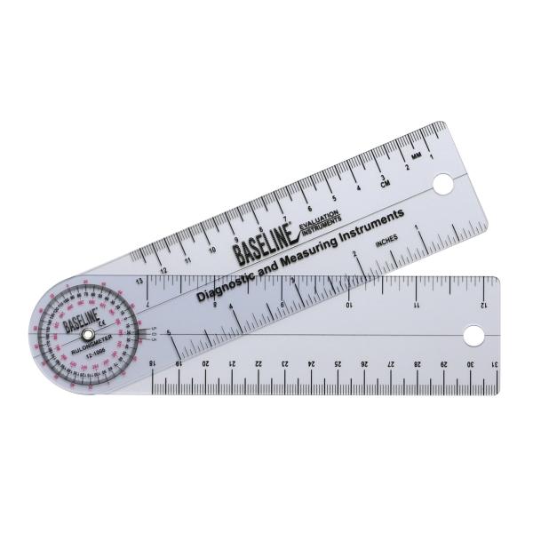 ・Transparent plastic goniometer permits observation of joint's axis of motion, and its range of motion・Latex Free・Angle ...
