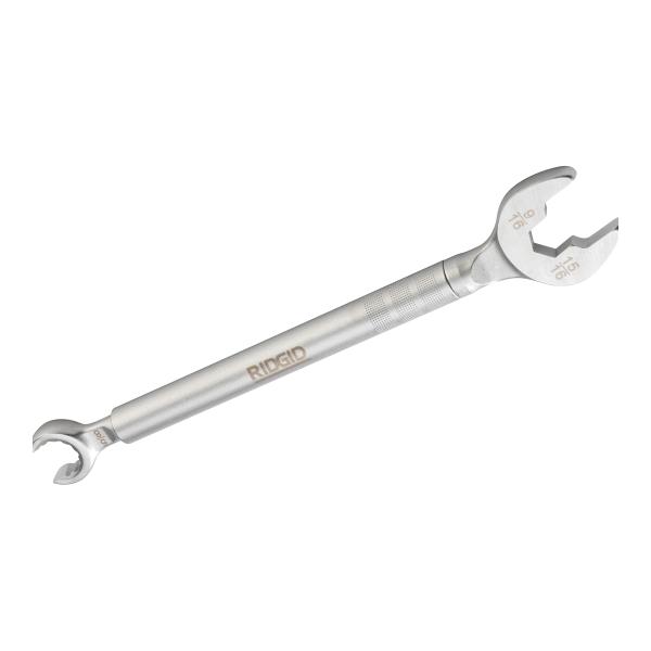 ・The RIDGID One Stop Wrench features two wrenches in a single tool making plumbing work quick and easy・Provides the exac...