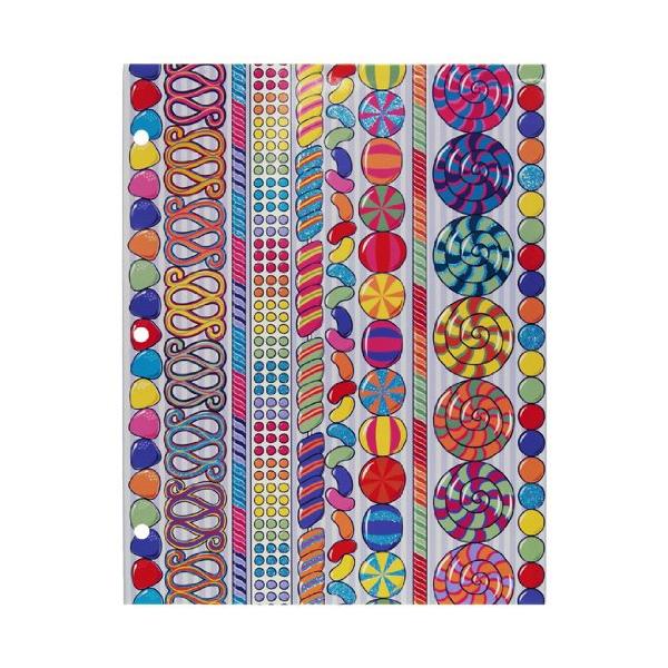 ・Durable poly material・3 hole punched・Easily fits in a 3-ring binder・2 pockets・Cute and colorful designs・Durable poly ma...