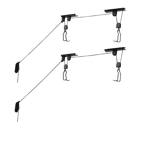 ・?RUBBER COATED HOOKS - Hooks are designed with a protective rubber coating to protect your bike from scratches.・?EASY T...
