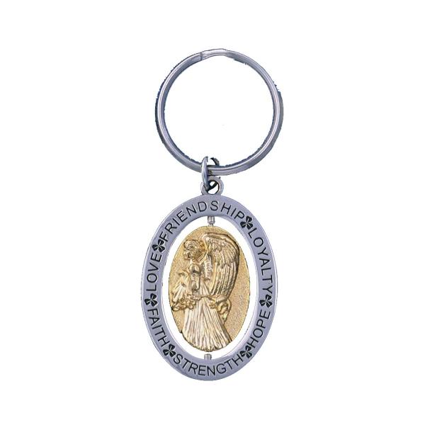 ・Center angel spins freely・Functional keychain・Comes boxed・Makes for a great gift・Durable construction