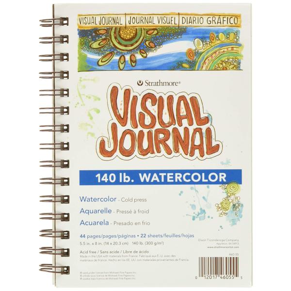 ・Wire bound journals lie flat when in use・22 sheets of acid-free - watercolor 140lb paper・Great for watercolor - acrylic...