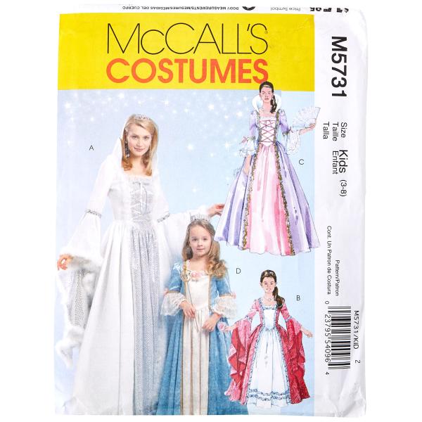・Includes sewing templates, instructions, fabric recommendations, and sizing guides for (4) different dress costumes.・Se...