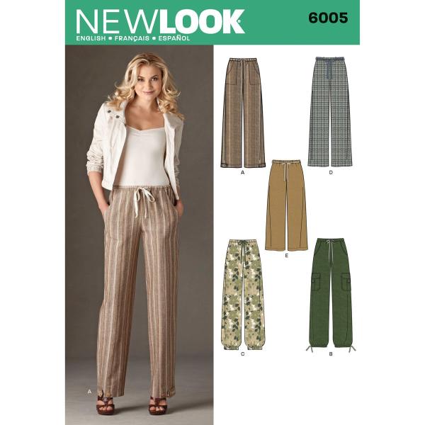 ・Misses' Pants in size A (10-12-14-16-18-20-22), New Look Pattern #6005・Number of looks included: 5・Designed in UK, Manu...