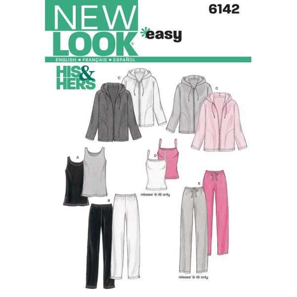 ・Miss/Men Separates in size A (All Sizes), New Look Pattern #6142・Number of looks included: 5・Designed in UK, Manufactur...