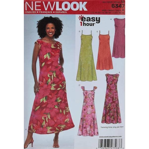 ・Misses Dresses in size A (10-12-14-16-18-20-22), New Look Pattern #6347・Number of looks included: 5・Designed in UK, Man...