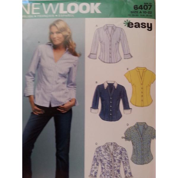 ・Misses Tops in size A (10-12-14-16-18-20-22), New Look Pattern #6407・Number of looks included: 5・Designed in UK, Manufa...