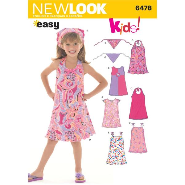 ・Child Dresses in size A (3-4-5-6-7-8), New Look Pattern #6478・Number of looks included: 7・Designed in UK, Manufactured ...