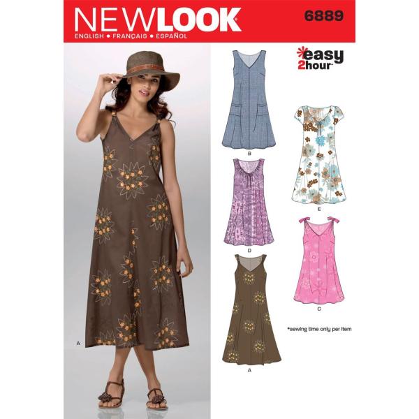 ・Misses Dresses in size A (8-10-12-14-16-18), New Look Pattern #6889・Number of looks included: 5・Designed in UK, Manufac...
