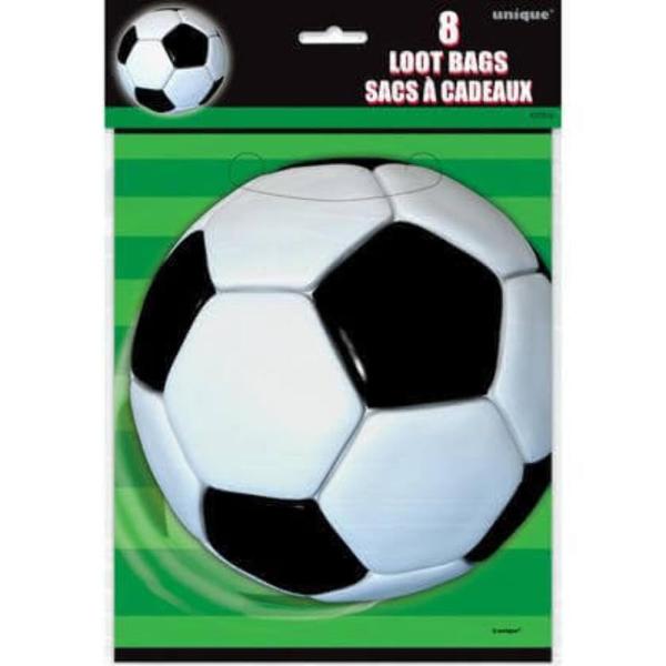 ・SOCCER-THEMED DESIGN: Kick off your child's special event with our 3D Soccer Extravaganza Plastic Loot Bags, featuring ...