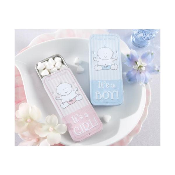 ・製品タイプ:ベビー用品・原産国:中国・さわやかなハート型のミントが詰められています;滑らかなスライド式の蓋とクラシックなピンストライプが付いた長方形の金属缶は、ベビーシャワーを楽しくしたり、葉巻のように家族や友人に配ったりすることができま...