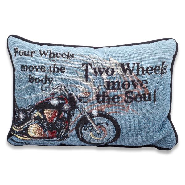 ・Woven decorative pillow with sentiment・Measures 12-1/2-inch wide by 8-1/2-inch tall・Four wheels move the body, two whee...