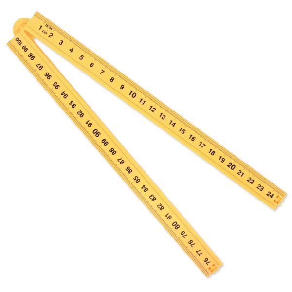 ・4 UNITS OF MEASUREMENT -- This foldable ruler includes inches, centimeters, millimeters and meters. Conveniently measur...