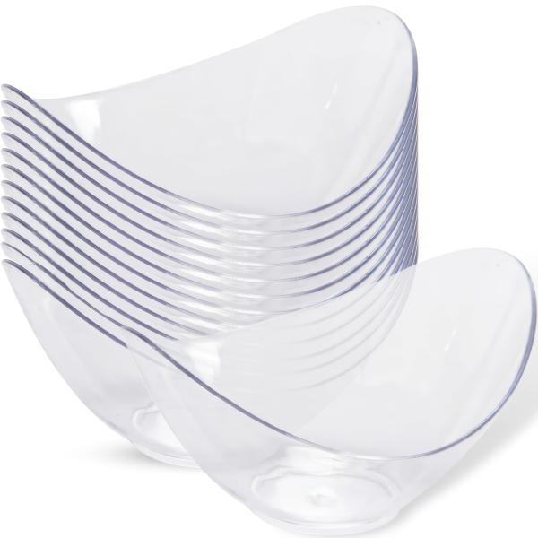 ・STYLISH ＆ VERSATILE: Elevate your party's presentation with our MiniWare 12-Pack Clear Small Oval Dish, perfect for ser...