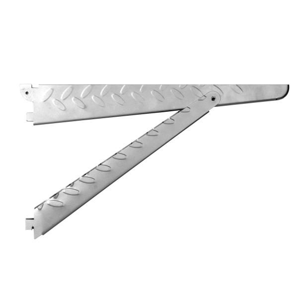 ・This attractive diamond plate embossed heavy-duty adjustable supported shelf bracket is designed to support shelves 14-...