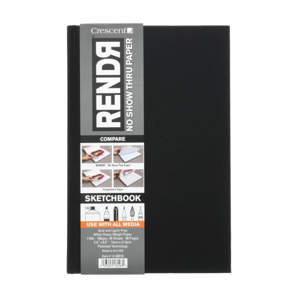 ・Professional Quality hardbound sketchbook with soft-touch cover・Rendr no-show thru technology allows you to use every s...
