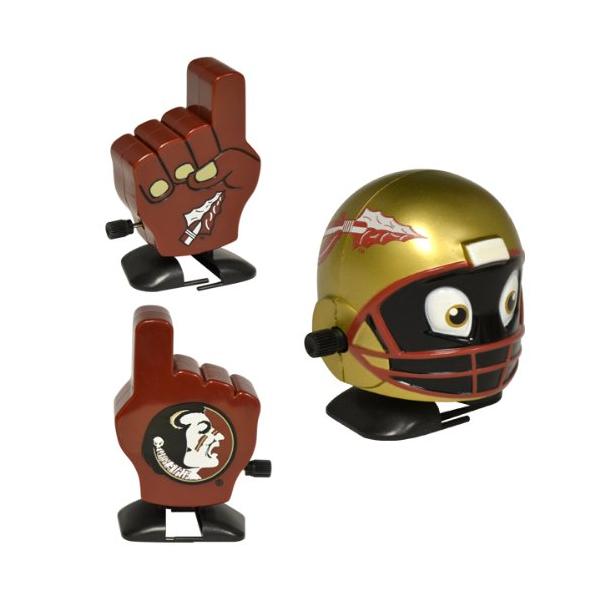 Bleacher Creatures製 NCAAフロリダ州立大学セミノールズのヘルメット型ゼンマイフィギュアとファンフィンガーのセットです。ゼンマイ式で動くミニチュアヘルメットフィギュアとファンフィンガー各1個入りです。公式ライセンス商品。...