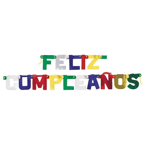 ・1 Feliz cumpleanosバナー・FELIZ cumpleanos文字バナーは5 ft・Happy Birthday ( Feliz cumpleanos )ジョイントバナーは楽しい装飾Fiestaバースデーパーティーやそのほか...