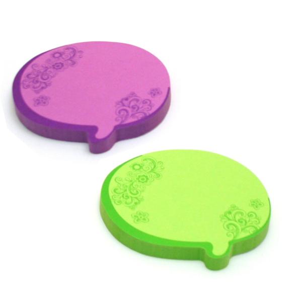 ・Hot color neon notes in designer die-cut!・Two-tone printed design!・Write on, reposition, and remove!