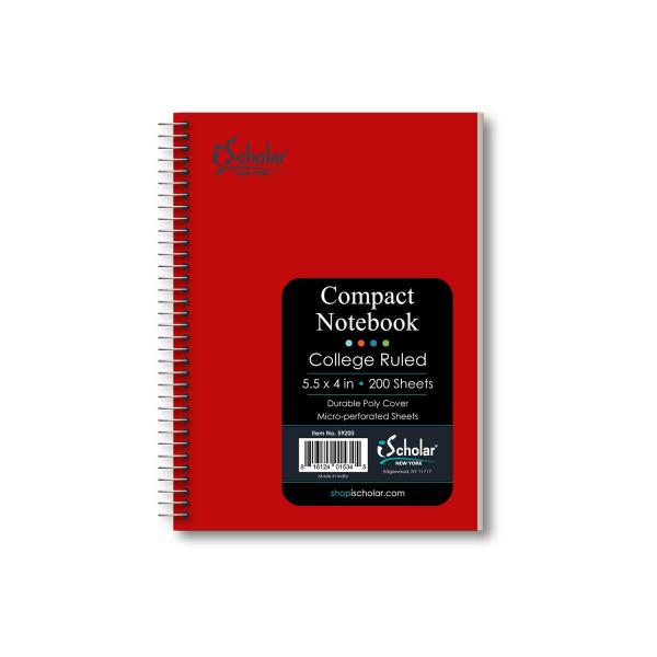 ・Durable poly cover・200 micro-perforated sheets・College ruled・Die cut subject viewer・Pocket dividers