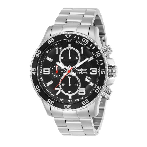 ・Stainless steel case 45mm diameter x 13mm thick; Black dial; Luminous hands and hour markers・Japanese quartz movement, ...