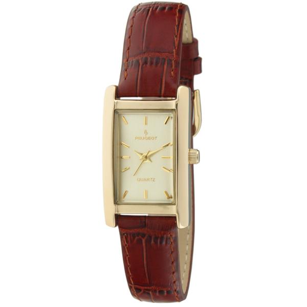 ・14KT Gold plated case measures only 20mm wide X 32mm ideal for smaller size ladies wrist. Beveled mineral glass crystal...