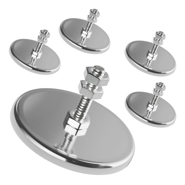 ・HEAVY-DUTY MAGNET PACK: With a 35 lb pull strength on metal surfaces, these ceramic round base magnets with bolt stud a...