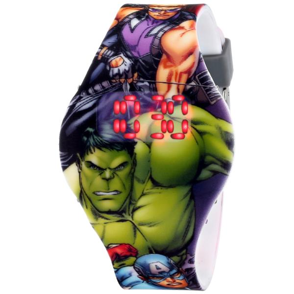 ・HEROIC TIMEKEEPING: The Accutime Marvel The Avengers Kids' Digital Display LCD Quartz Watch showcases the powerful trio...