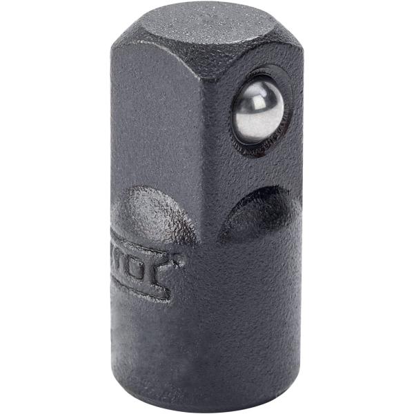 ・3/8-inch socket adapter・3/8-inch female drive type by 1/2-inch male drive type・1-1/2-inch overall length・Black oxide fi...
