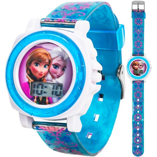 ・Features "Let It Go" song with a button press, perfect for Frozen fans・Snug silicone strap fits comfortably for all-day...