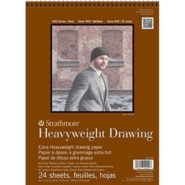 ・Heavyweight cream colored drawing paper perfect for final artwork・Medium surface great for pencil, colored pencil, char...