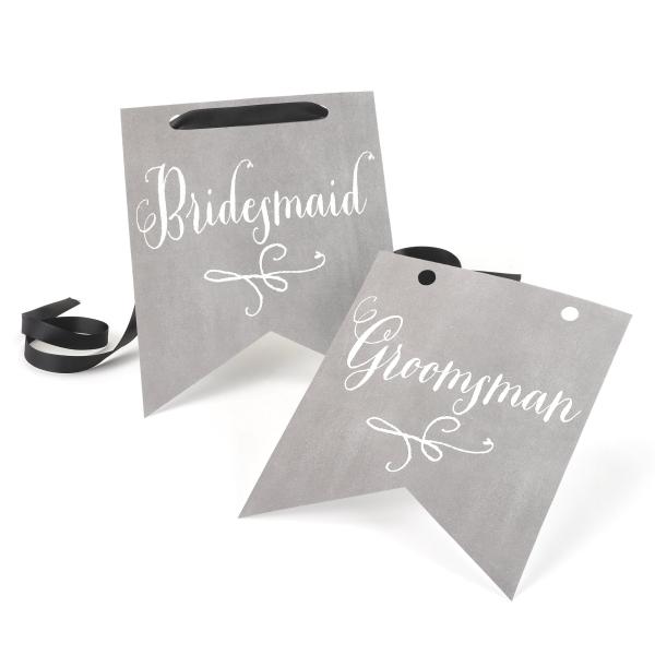 ・Set of 2 charming vintage inspired signs, 10 x 8-inches each・Grey distressed paper printed on one side in white ink・One...
