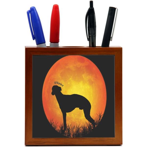 ・Made from Designer Series Cherry Wood・Image featured on a 4" Gloss Ceramic Professional Grade Tile・Three Circular Holes...