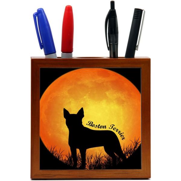 ・Made from Designer Series Cherry Wood・Image featured on a 4" Gloss Ceramic Professional Grade Tile・Three Circular Holes...