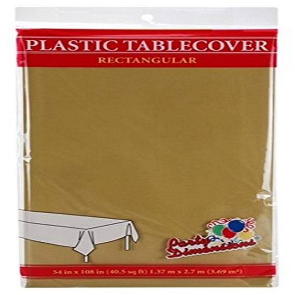 ・PACKAGE INCLUDES: 1 Gold Rectangular Plastic Table Cover - 54"x108"・CLASSY COLOR: Featuring an all-over solid color, th...