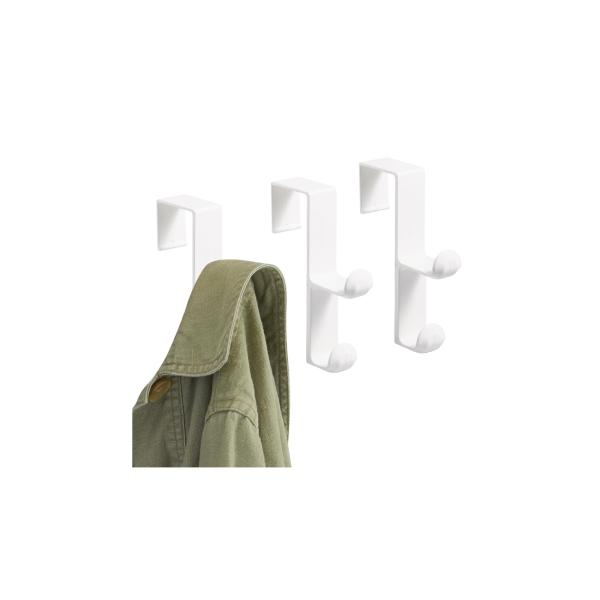 ・SET OF THREE - Quickly and easily improve closet organization with the iDesign over door hook set; designed with one do...
