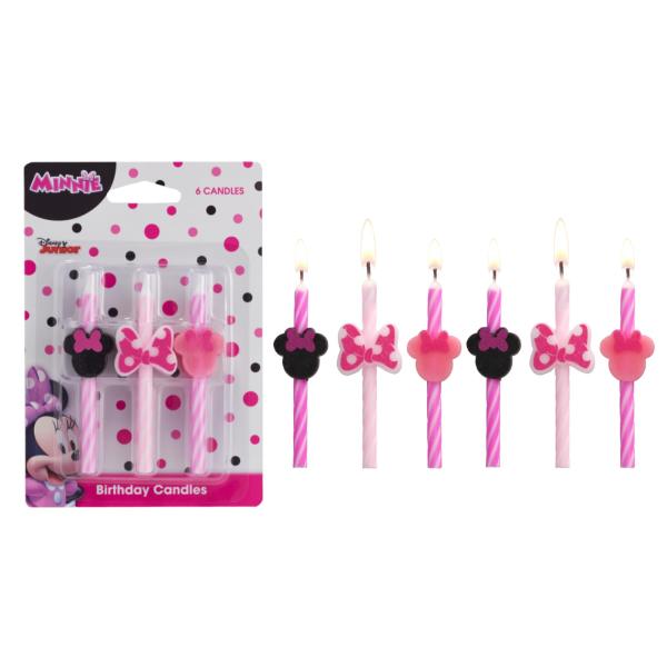 ・Disney's Minnie Mouse Birthday Candles - Minnie brings her signature smile and fun colors to your cake top! Colorful bo...