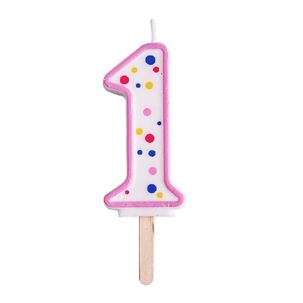 ・このピンクのナンバーキャンドルで、お祝いケーキを完璧に仕上げましょう。・寸法:63mm (2.5インチ)。・マルチカラーのポルカポットが付いたピンクのキャンドル。・キャンドルは木製の棒の上に配置されているので、ケーキに簡単に置くことができ...