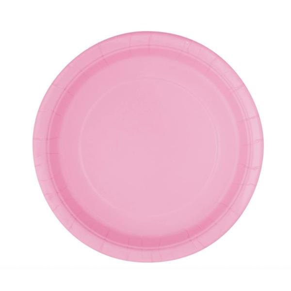 ・CHARMING DESIGN: Make your party table pop with our Lovely Pink Solid Round Dinner Plates, featuring a vibrant 7-inch d...