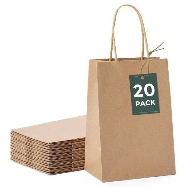 ・【Size You Can Rely On: 5.25" × 3.75" × 8" (W × D × H) - Proportioned for Small Gifts】Each GSSUSA kraft paper bag has pr...