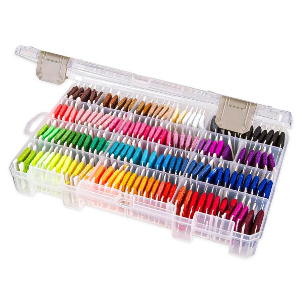 ・Organized Storage Solution: ArtBin box for embroidery floss and sewing supplies. Floss Finder with 6 fixed compartments...