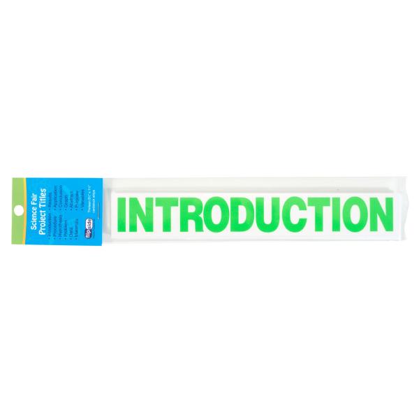 ・Science titles keep projects organized and complete・Printed in bold neon green, all capital letters on white cardstock・...
