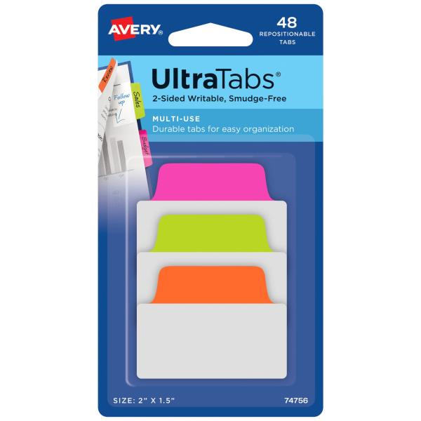 ・Create and identify projects that will stand out with multiuse tabs perfect for organizing, referencing and color codin...