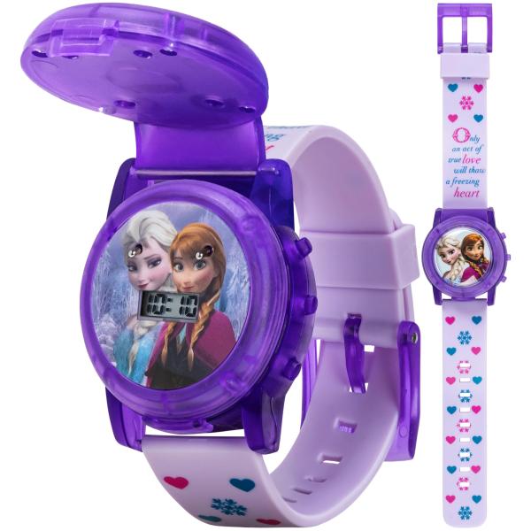 <h4>商品の特徴</h4><ul><li><b>楽曲再生</b>: ボタンを押すとアナと雪の女王の名曲「Let It Go」が流れるミュージカルウォッチ</li...