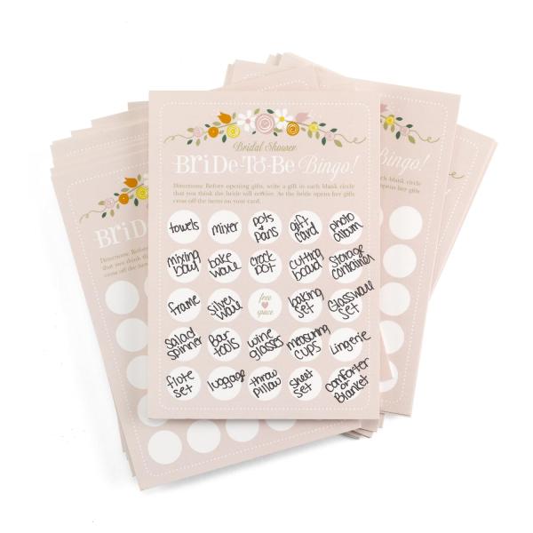 ・Bridal Shower Bingo is a fun and easy game for guests to play・Guests fill in what gifts the bride might receive during ...