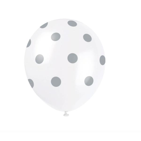 ・EYE-CATCHING DESIGN: Elegant Silver Dots Latex Balloons feature a unique pattern of little blue dots - like bubbles - t...