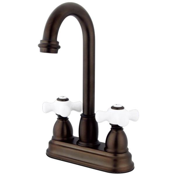 ・Oil-rubbed Bronze finish provides a Dark, rich, high-end look that will not diminish over time・Porcelain cross handles ...